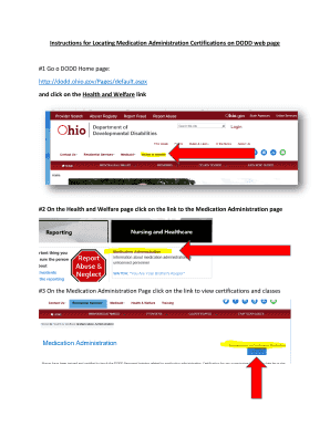 Fillable Online Instructions for Locating Medication Administration ...