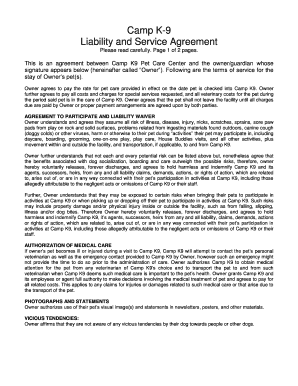 Fillable Online Camp K-9 Fax Email Print - pdfFiller