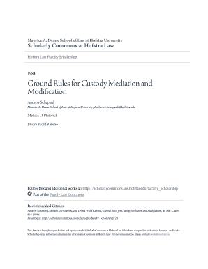 Fillable Online Ground Rules for Custody Mediation and Fax Email Print ...