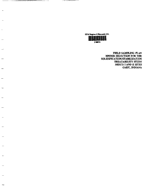 Fillable Online FIELD SAMPLING FLAN Fax Email Print - pdfFiller