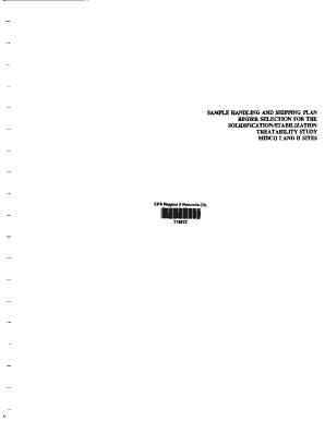 Fillable Online SAMPLE HANDLING AND SHIPPING PLAN Fax Email Print ...