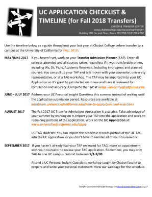 Fillable Online UC APPLICATION CHECKLIST & Fax Email Print - pdfFiller