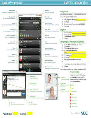 Fillable Online UNIVERGE UCaaS UC Client Fax Email Print - pdfFiller