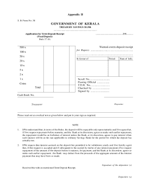 Fillable Online Application for Term Deposit Receipt Fax Email Print ...