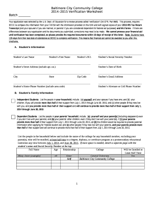 This process, requires BCCC to compare the ination from your FAFSA with ...