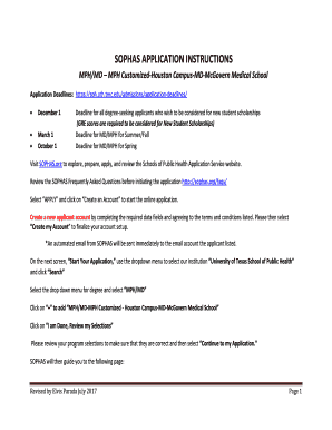 Fillable Online SOPHAS APPLICATION INSTRUCTIONS Fax Email Print - pdfFiller