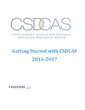 Fillable Online Getting Started with CSDCAS Fax Email Print - pdfFiller