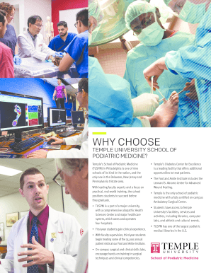 Fillable Online podiatry temple TEMPLE UNIVERSITY SCHOOL OF Fax Email ...