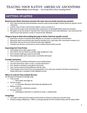 Fillable Online TRACING YOUR NATIVE AMERICAN ANCESTORS Fax Email Print ...