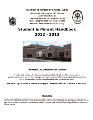 Madeira High School - Madeira City Schools Doc Template | pdfFiller