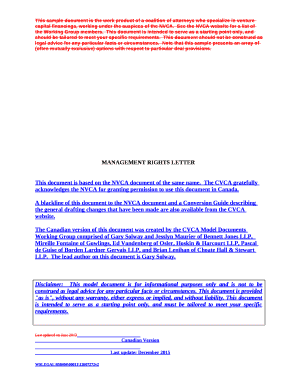 MANAGEMENT RIGHTS LETTER Doc Template | pdfFiller