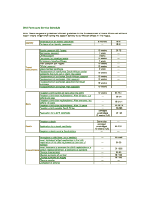 Fillable Online DHA Forms and Service Schedule Fax Email Print - pdfFiller