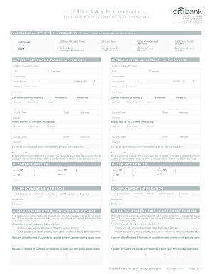 Fillable Online Citibank Application Form Fax Email Print - pdfFiller