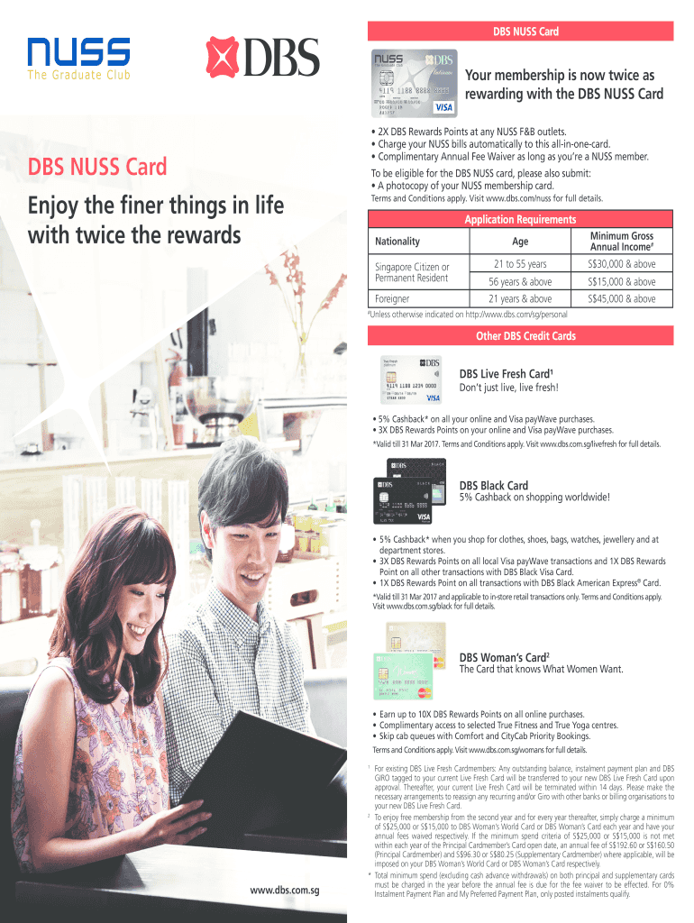 Fillable Online DBS NUSS Card Fax Email Print - pdfFiller
