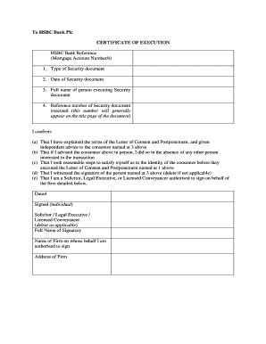 Fillable Online CERTIFICATE OF EXECUTION Fax Email Print - pdfFiller