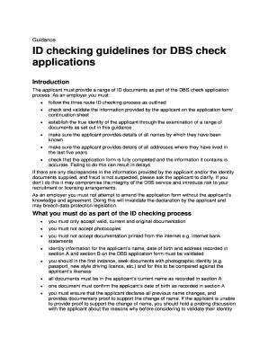 Fillable Online ID checking guidelines for DBS check Fax Email Print ...