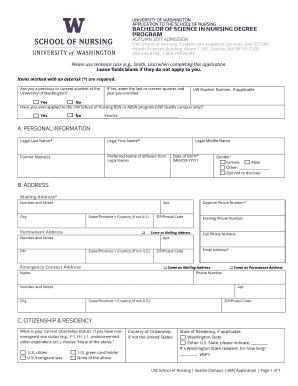 Fillable Online STEP 1: APPLY TO UW SEATTLE Fax Email Print - pdfFiller