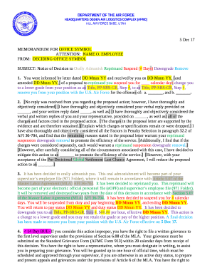 MEMORANDUM FOR office symbol Doc Template | pdfFiller