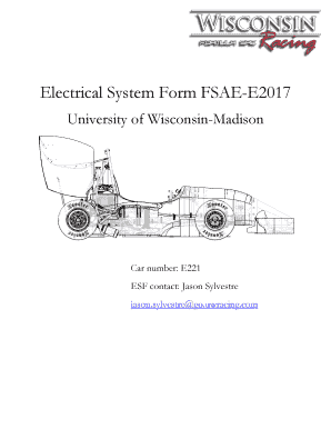 Fillable Online Electrical System Form FSAE-E2017 Fax Email Print ...