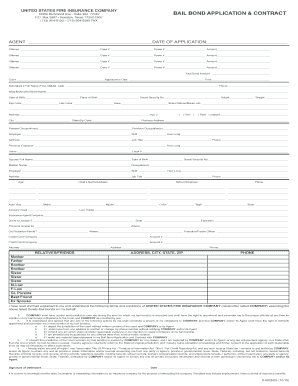Fillable Online BAIL BOND APPLICATION & CONTRACT Fax Email Print ...