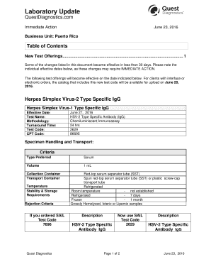 Fillable Online Laboratory Update Fax Email Print - pdfFiller