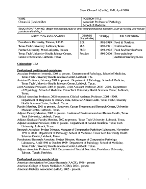Fillable Online Shen, Chwan-Li (Leslie), PhD Fax Email Print - pdfFiller
