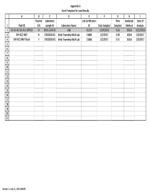 Fillable Online Excel Template for Lead Results Fax Email Print - pdfFiller