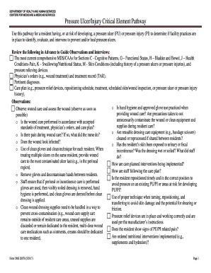 Fillable Online Pressure Ulcer/Injury Critical Element Pathway Fax ...