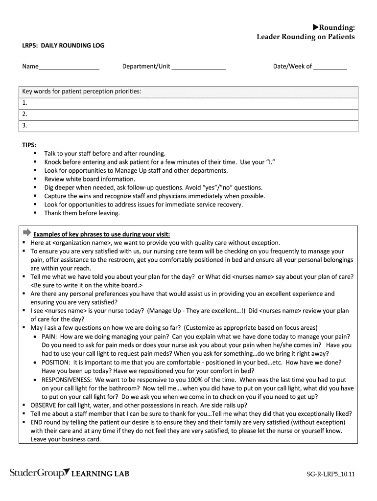 Fillable Online Rounding: Fax Email Print - pdfFiller