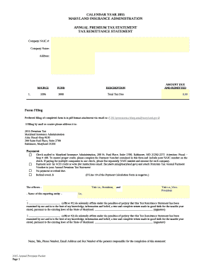 TAX REMITTANCE STATEMENT Doc Template | pdfFiller