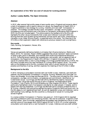 An Exploration Of The 6cs As A Set Of Values For Nursing Practice ...