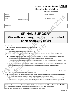Fillable Online Pre-operative ward Fax Email Print - pdfFiller