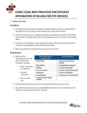 Fillable Online CLINIC FLOW: BEST PRACTICES FOR EFFICIENT Fax Email ...