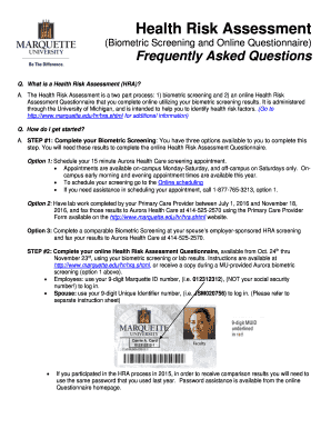 Fillable Online What is a Health Risk Assessment (HRA) Fax Email Print ...
