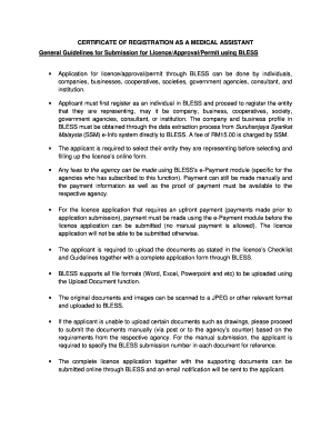 Fillable Online CERTIFICATE OF REGISTRATION AS A MEDICAL ASSISTANT Fax ...