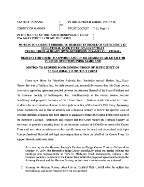 Fillable Online IN THE SUPERIOR COURT, PROBATE Fax Email Print - pdfFiller