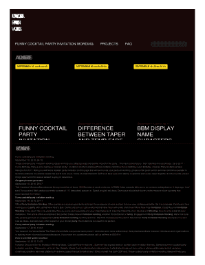Fillable Online FUNNY COCKTAIL PARTY INVITATION WORDING Fax Email Print ...