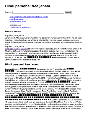 Fillable Online Hindi personal free janam Fax Email Print - pdfFiller