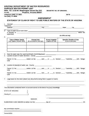 SURFACE WATER PERMIT UNIT Doc Template | pdfFiller