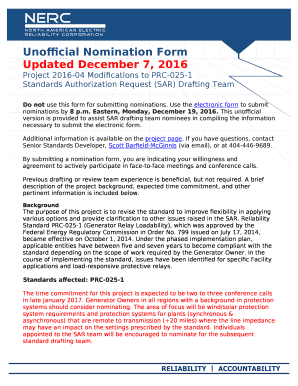 Standards Authorization Request (SAR) Drafting Team Doc Template ...