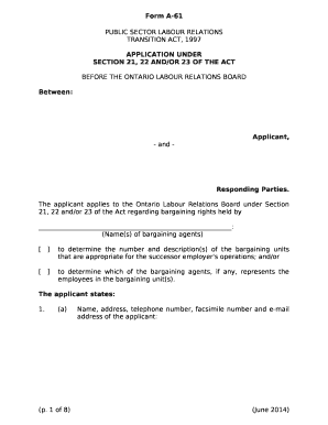 SECTION 21, 22 AND/OR 23 OF THE ACT Doc Template | pdfFiller