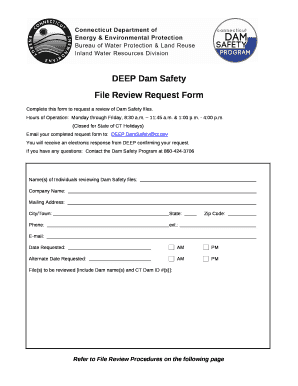DEEP Dam Safety Doc Template | pdfFiller