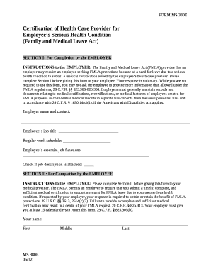 INSTRUCTIONS to the EMPLOYER: The Family and Medical Leave Act (FMLA ...