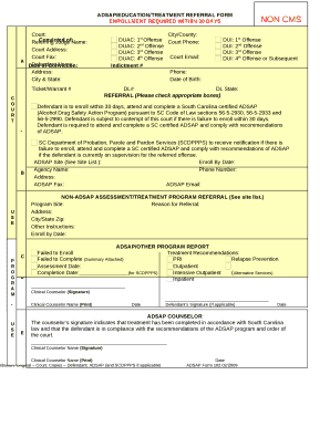 ADSAP/EDUCATION/TREATMENT REFERRAL Doc Template | pdfFiller