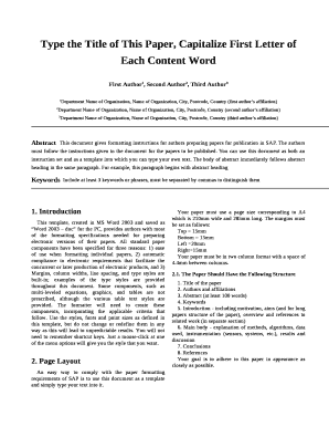 Type the Title of This Paper, Capitalize First Letter of Each Content ...