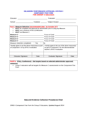 Delaware Perance Appraisal System II Doc Template | pdfFiller