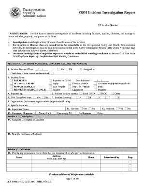 SIS Incident Number: Doc Template | pdfFiller