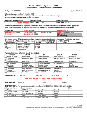 SHUTDOWN REQUEST - web mit Doc Template | pdfFiller