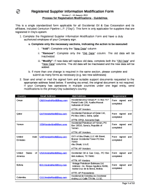 Process for Registration Modifications - Guidelines Doc Template | pdfFiller