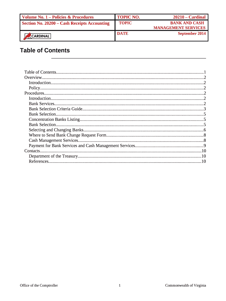 Bank Selection Criteria Guide3 Doc Template | pdfFiller